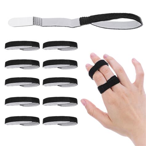 10pcs Buddy Tape Finger Straps Hook And Loop Splint For Finger Buddy