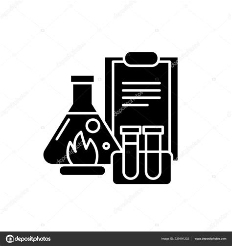 Chemical Experiments Black Icon Vector Sign On Isolated Background