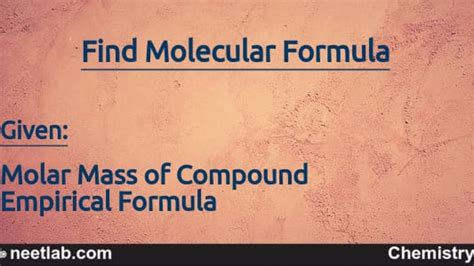 How To Find Molecular Formula