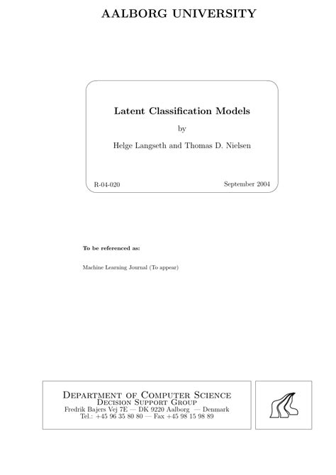 pdf latent classification models