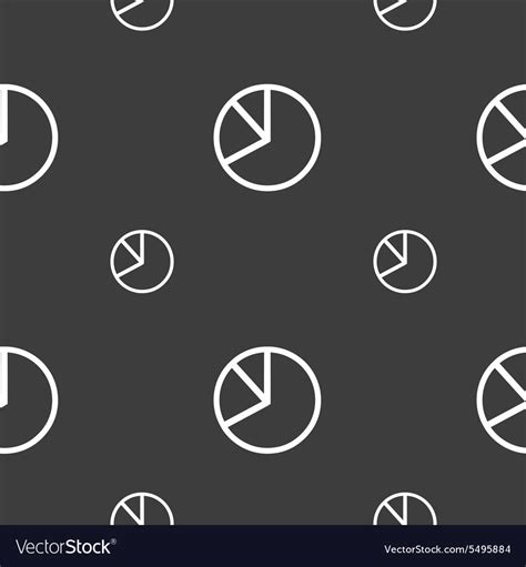 Pie Chart Graph Icon Sign Seamless Pattern Vector Image