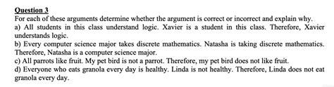 solved question 3for each of these arguments determine
