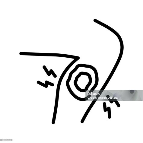 Capillary Bleeding From Leg Black Line Icon Injuries Stock Illustration