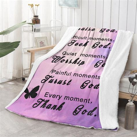 Healing Blanket Positive Inspirational Thoughts Sherpa Blanket With