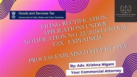 Explained The Process For Filing Rectification Applications