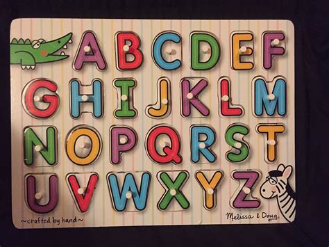 Melissa And Doug Fresh Start Peg Puzzle See Inside Alphabet