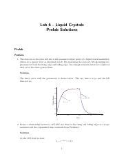 Lab Prelab Sols Lab Liquid Crystals Prelab Solutions Prelab Problems The Data Set On