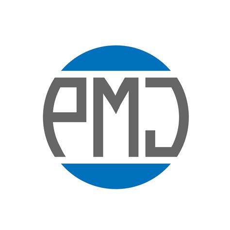 Pmj Letter Logo Design On White Background Pmj Creative Initials Circle Logo Concept Pmj