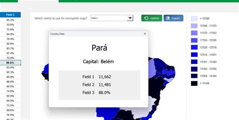 Brazil Choropleth Map Excel Template Interactive Data Visualization For Analysis Reports