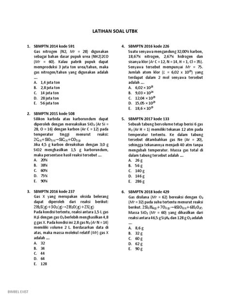 Latihan Soal Utbk Pdf