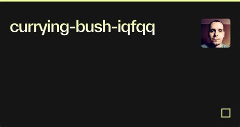Currying Bush Iqfqq Codesandbox Currying Bush Iqfqq Codesandbox
