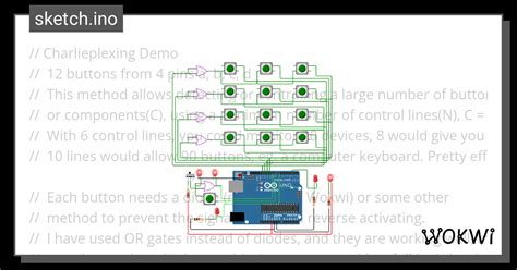 Charlieplexing Demo JCS B Wokwi ESP STM Arduino Simulator