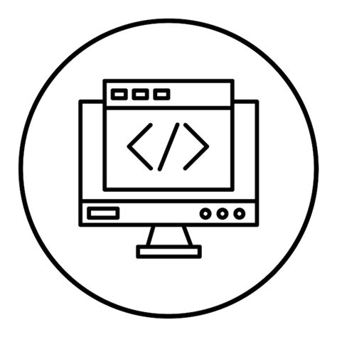 Website Coding Vektor Symbol Kann Für Coding Und Entwicklungssymbolen