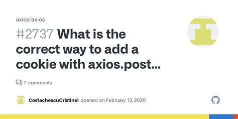 What Is The Correct Way To Add A Cookie With Axiospost From Nodejs · Issue 2737 · Axios