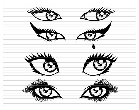 Woman Eyes Svg Eyes Svg Eyes Clipart Girl Eyes Eyelash Svg Eyebrow