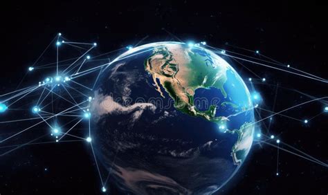 Satellite Internet Connects Planet Earth From Space Creating Using