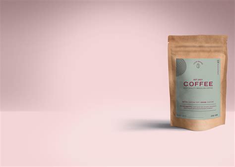 Editable Coffee Label Template For Canvaprintable Coffee Bag Label