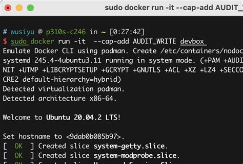 在docker中的“完整”ubuntu开发环境容器 Wusiyu Blog