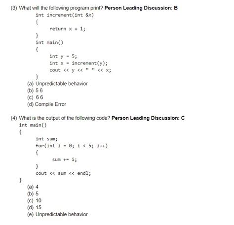 Solved 3 What Will The Following Program Print Person