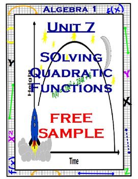 Solving Quadratic Equations Unit Free Sample By Travis Hardin TpT