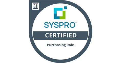 Certified Syspro 8 User Purchasing Role Credly