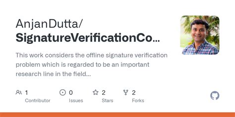 GitHub AnjanDutta SignatureVerificationCompactCorrelation This Work Considers The Offline