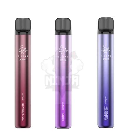 Elf Bar 600 Puffs V2 Disposable Vape Only £049