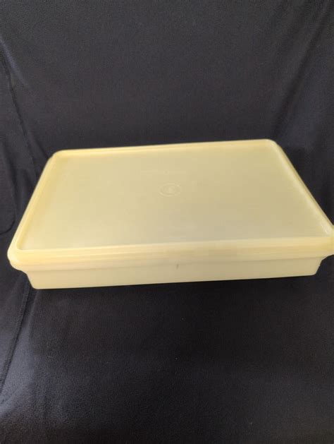 Vintage Tupperware Flat Cake Container 1980s Mcm Retro Translucent
