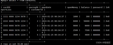 使用mysql制作库表（关于银行）银行账户表mysql Csdn博客