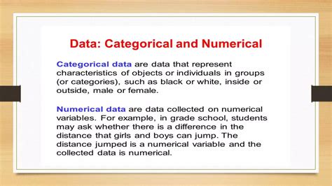 what is numerical and categorical data pptx