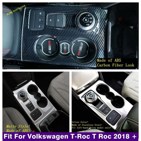 포드 이스케이프쿠가 2020 2022 용 중앙 제어 기어 시프트 박스 패널 커버 트림 자동차 액세서리 매트탄소 섬유보기