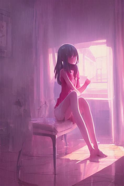 Stable Diffusion prompt: a pink scene, everything is - PromptHero