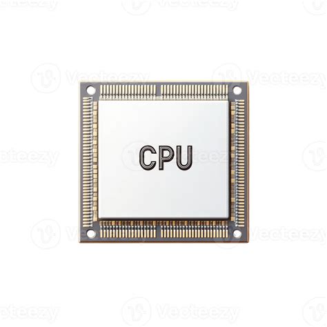 Close Up View Of A Modern Computer Processor Unit 55660714 Png