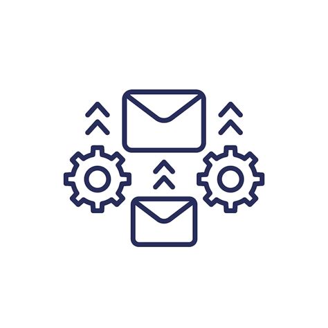 Premium Vector Email Automation Icon Line Vector