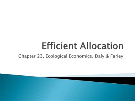Ppt Efficient Allocation Powerpoint Presentation Free Download Id