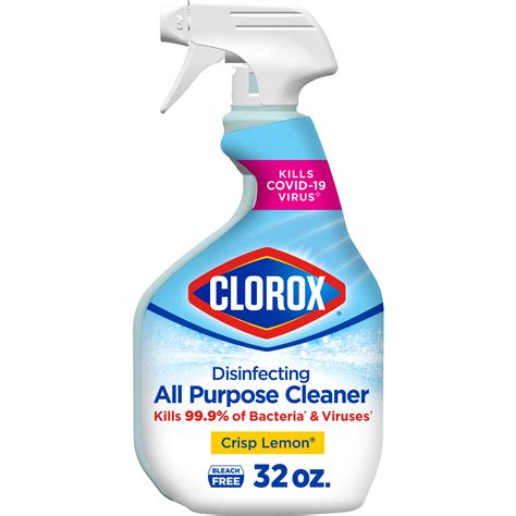 Clorox Disinfecting All Purpose Bleach Free Cleaner Refill Crisp Lemon