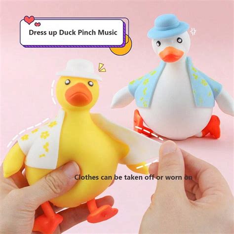 Squeezy Soft Stress Relief Squishy Dolls Super Cute Duck Decompression Gadget For Office