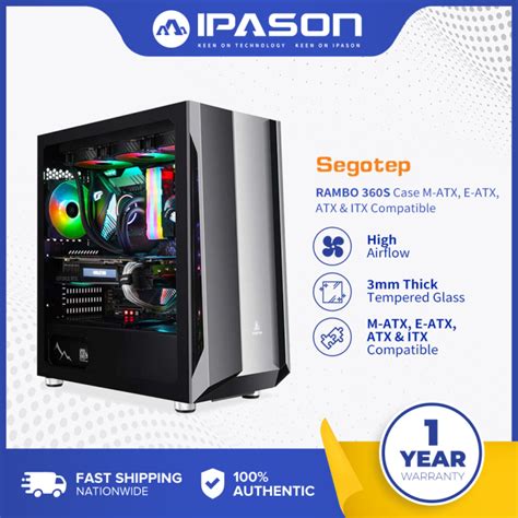 Segotep Rambo 360s Case Eatx Matx Atx Itx Cooling Fan Graphics Card Motherboard Not Included