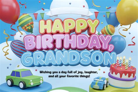 Free Download Happy Birthday Grandson Cake Watercolor