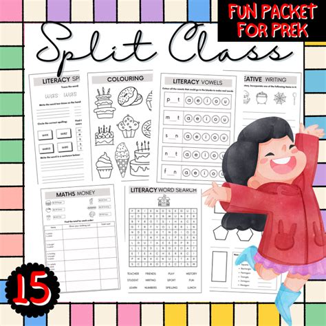 Split Class Activities Special Education Prek Worksheets Early Finisheres Centre Skills Pdf
