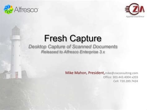 Zia Consulting Fresh Capture Ppt