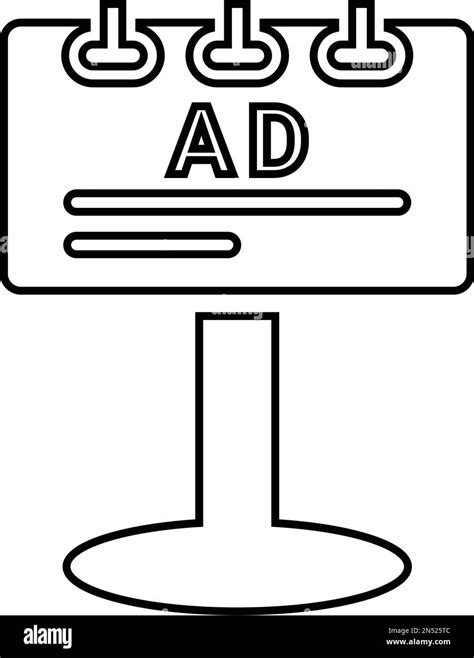 Ad Board Advertising Icon Use For Commercial Purposes Print Media Web Or Any Type Of