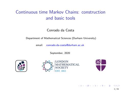 [ppt] Continuous Time Markov Chains Construction And Basic Tools Conrado Powerpoint