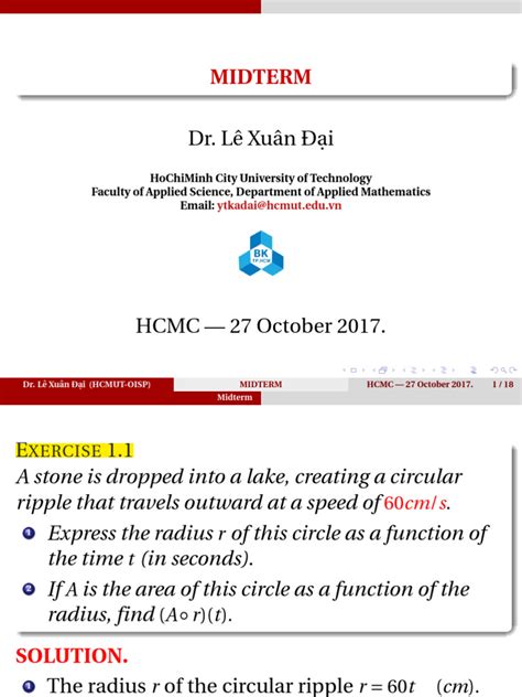 Midterm 27 10 2017 Solution Pdf Mathematical Analysis Mathematical Objects