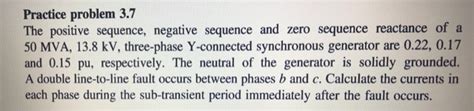 Solved Practice Problem 37 The Positive Sequence Negative