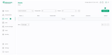 How To Create Hosts With Advanced Hostprovider Arenadata Docs