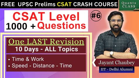 Class 6 Free Csat Crash Course 1000 Questions Upsc Csat Upsc
