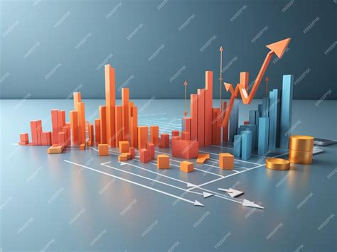 Premium Photo Navigating Trends 3d Chart And Trend Graph With Data Analysis In Finance