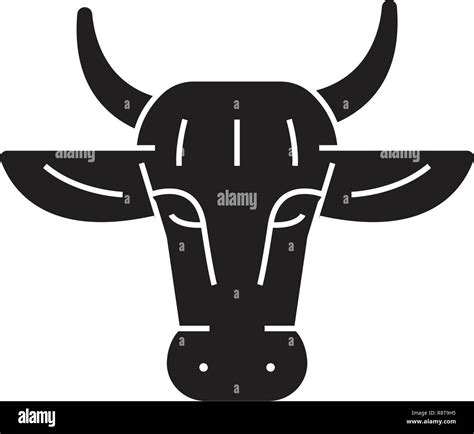 Ogranic Beef Black Vector Concept Icon Ogranic Beef Flat Illustration