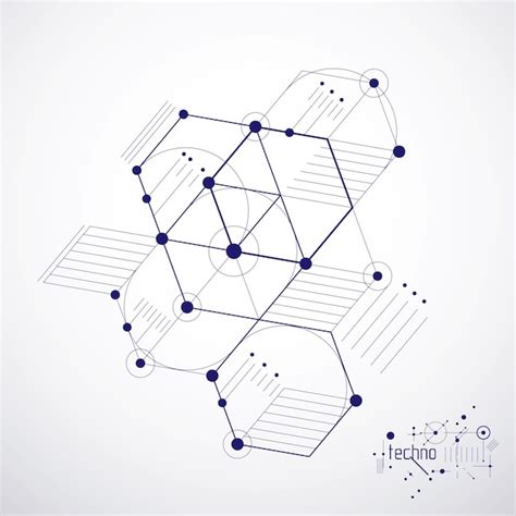 Premium Vector Engineering Technological Vector Wallpaper Made With Hexagons Circles And